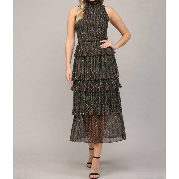 Fate | Dresses | New Fate Tiered Maxi Dress In Black | Poshmark